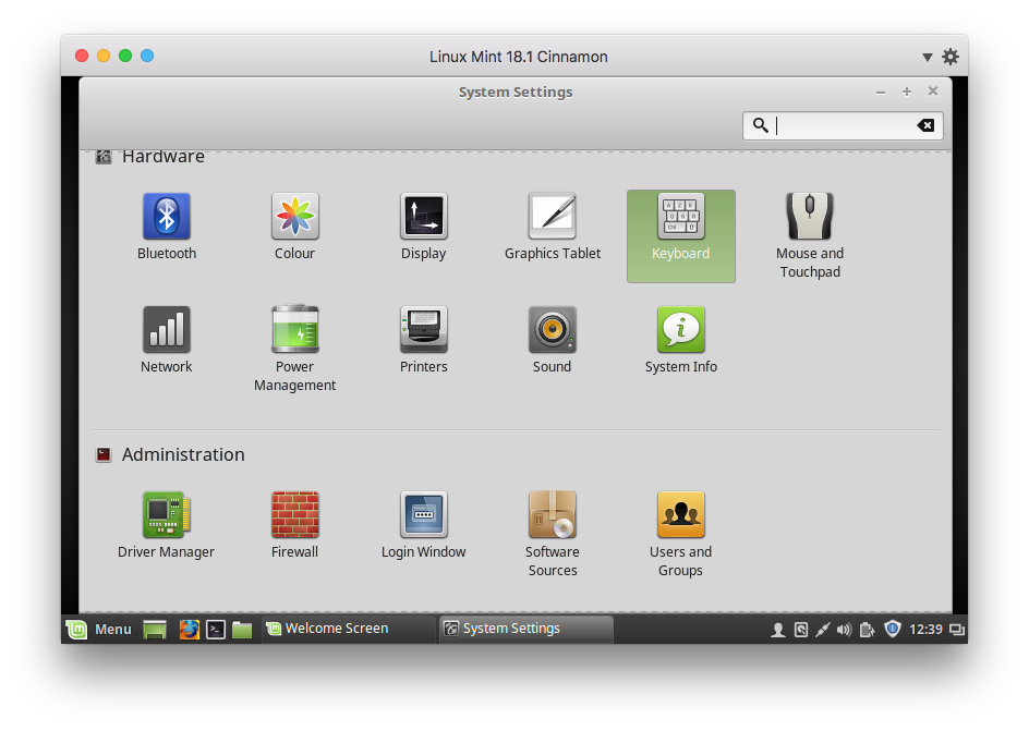 Enable Keyboards In Linux Mint